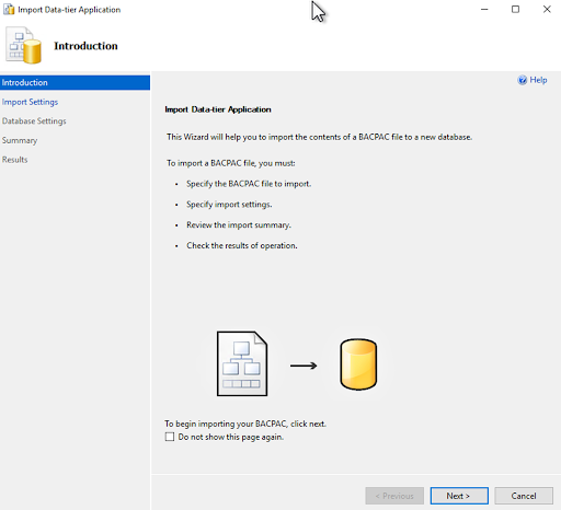 Staging push implementation for SQL server